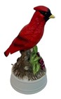 Vintage Red CARDINAL Bird CERAMIC Figurine MUSIC BOX 7.75" | eBay