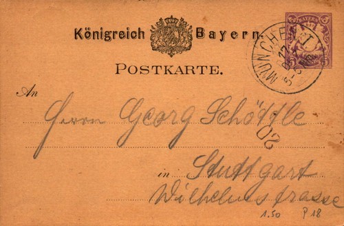 Bavaria Late 1800s Postal Card Used - L7756 | eBay