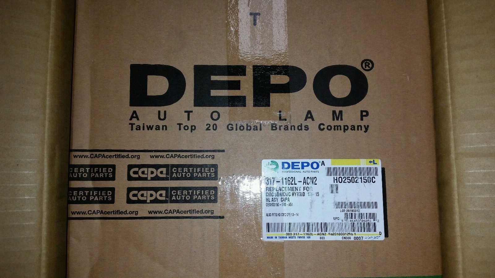 DEPO Auto Parts 3171162LACN2 Lighting - Exterior - Headlight Assembly ...