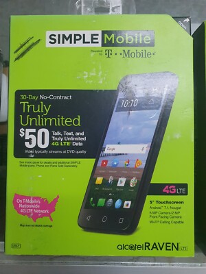 Alcatel Raven-EXCELLENT FOR SENIOR PEOPLE* LTE 16GB Smartphone - Black ...