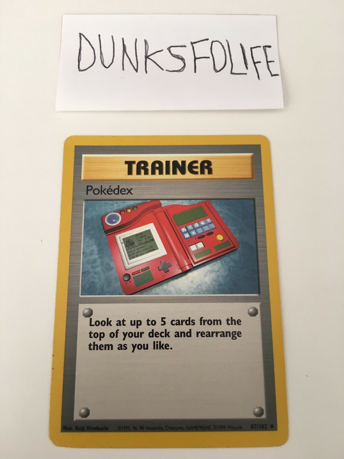 1999 Pokedex Trainer Pokemon Card Base Set Unlimited Very Rare Must See ...