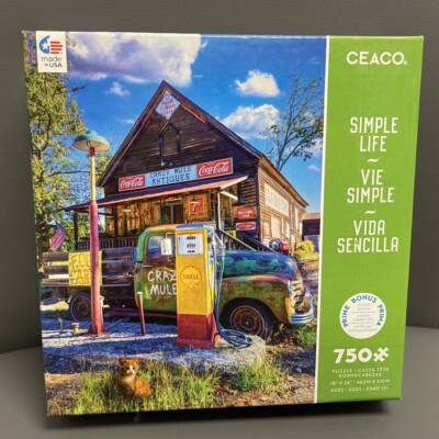750 Piece Pre-Owned Jigsaw Puzzle-CEACO-SIMPLE LIFE-CRAZY MULE ANTIQUES ...