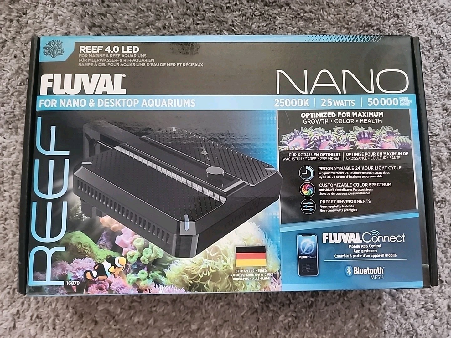 Fluval Marine & Reef 4.0 LED Light (25 WATTS/25000K) -Nano & Desktop ...