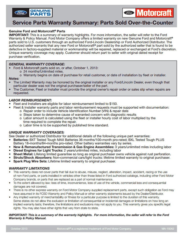 OEM NEW 17-18 Ford F150 3.5 Metal Oil Pan Conversion Kit TSB 20-2306 ...