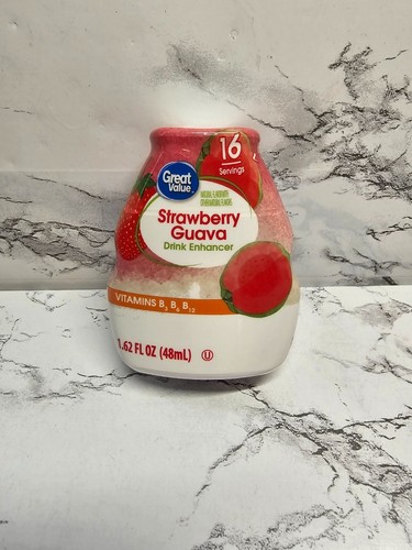 Great Value Liquid Water Drink Enhancer Strawberry Guava Flavor 1.62 ...