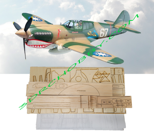 P-40E Warhawk 45" Wingspan RC Airplane Short Kit Laser Cut Balsa & Ply ...