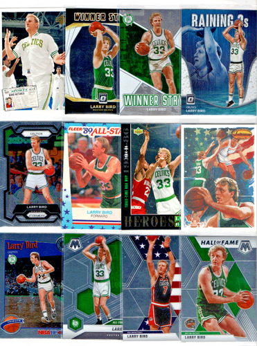 LARRY BIRD 24 Card 7 Insert Lot CELTICS MVP Champion Legend Pacers GM ...