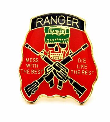 Army Ranger Lapel Hat Cap Pins Tie Tac Mess with Best Die Like Rest ...