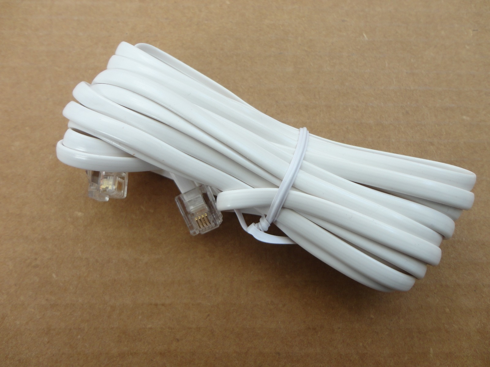 5ft. Foot RJ11 Modular Phone/Telephone Wire Line Flat Cord/Cable, 6P4C ...