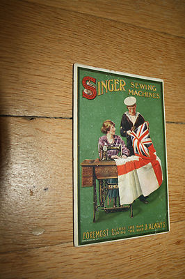 SINGER SEWING MACHINE POSTER CARD SUPERB POSTCARD NICE ITEM B | eBay UK