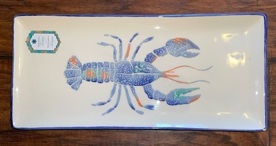 New Papart Seramik 14” Ceramics Lobster Crustacean Serving Platter NWT ...