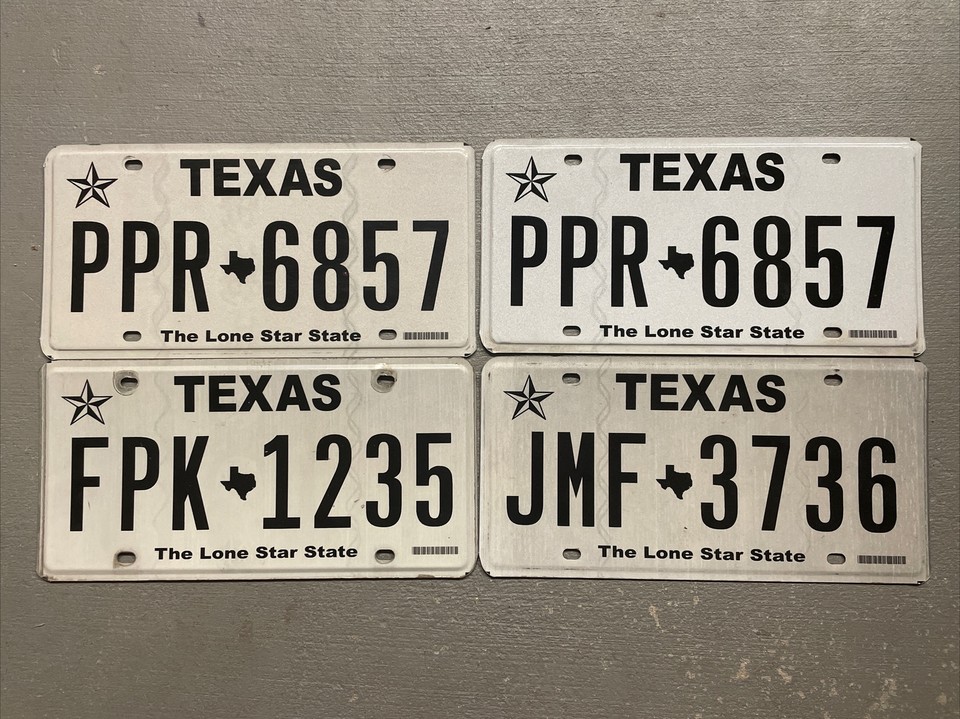 EXPIRED TEXAS LICENSE PLATE THE LONE STAR STATE RANDOM LETTERS- NUMBERS ...
