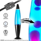 16" Galaxy Lava Motion Volcano Lamp, Purple Wax in Blue Liquid, Black ...