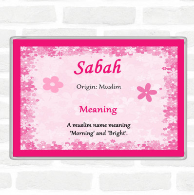 Sabah Name Meaning Jumbo Fridge Magnet Pink | eBay UK