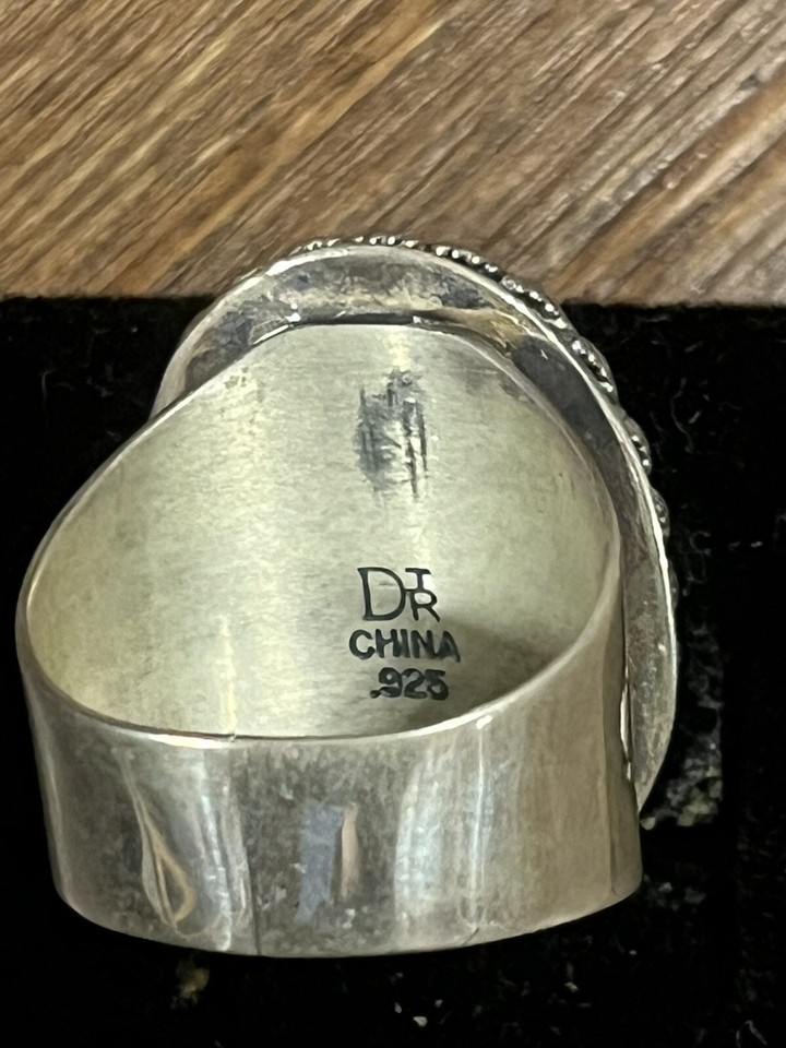 Vintage Sterling 925 Jay King DTR Mine Finds Turquoise Wrap Ring Size ...