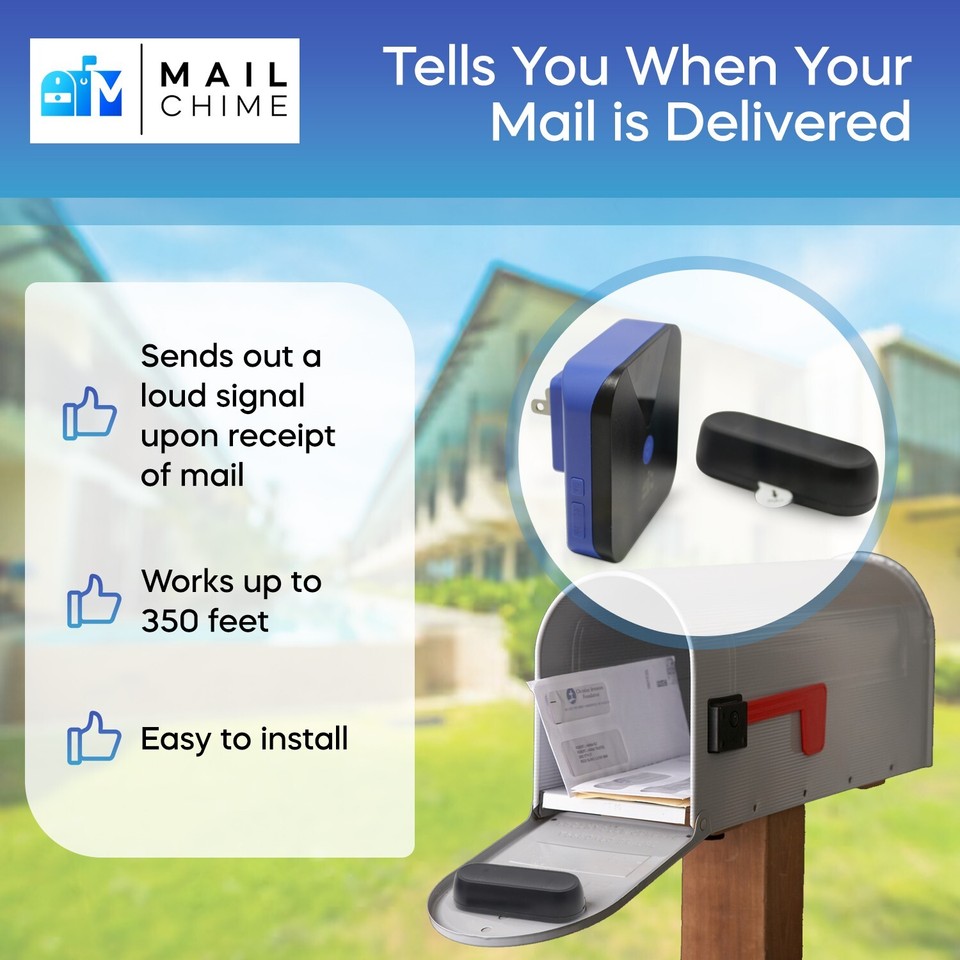 Mailbox Alert - Mail Chime Wireless Remote Mail Notification System | eBay