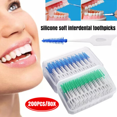 200x Interdental Sticks Dental Floss Teeth Tooth Toothpick Oral Care ...