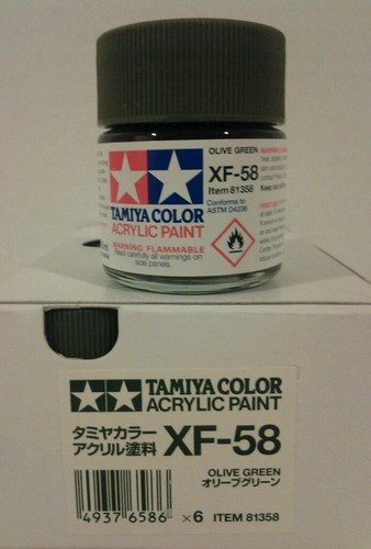 Peinture acrylique Tamiya XF-58 vert olive 23ml 49376586 | eBay