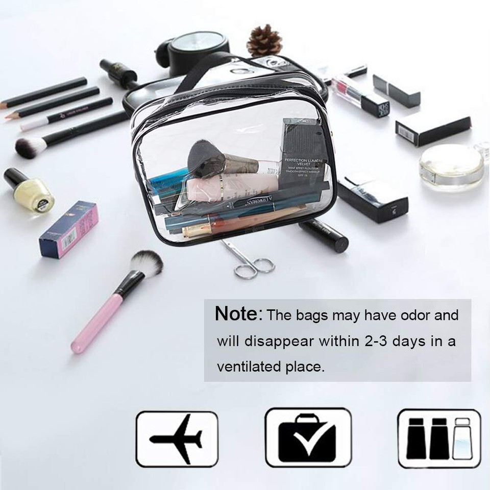 Clear Makeup Bags Tsa Approved 6 Pcs Cosmetic Makeup Bags Set Clear Pvc ...