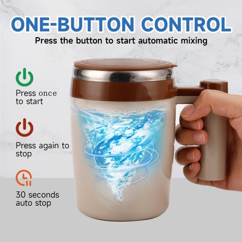 Auto Self Stirring Magnetic Stainless Steel Coffee Milk Cup Smart ...