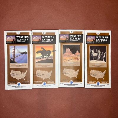 Adventure Cycling Bicycle Route Western Express 4 Maps | eBay
