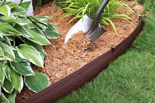 Terrace Board-40ft.Coiled Edging.Brown.5" Grass Barrier,Garden Borders ...