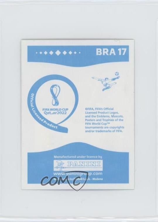 2022 Panini FIFA World Cup Qatar Stickers Brazil Borderless Blue Back ...