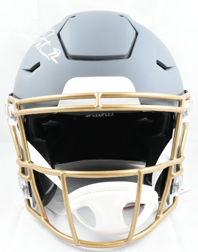 Michael Strahan Autographed NFL F/S Slate Speed Flex Helmet - Beckett W ...