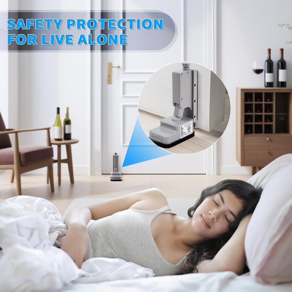 Portable Security Door Jammer Door Stopper, Door Security Lock for ...