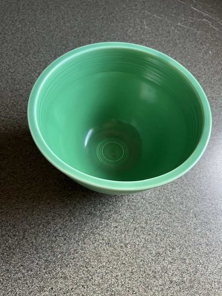 Vintage Green Extra Large Fiesta Bowl #6 Super Rare Fiestaware Original ...