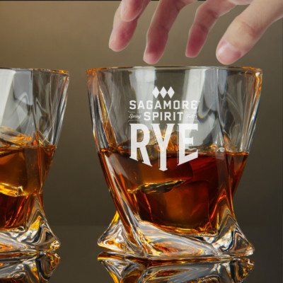Custom Engraved Sagamore Spirit Rye Whiskey Glass – 10 oz Twisted Rocks ...