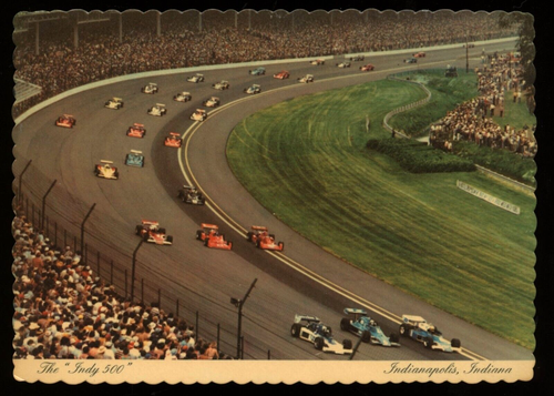Track View Indy Indianapolis 500 Racing Auto Postcard | eBay