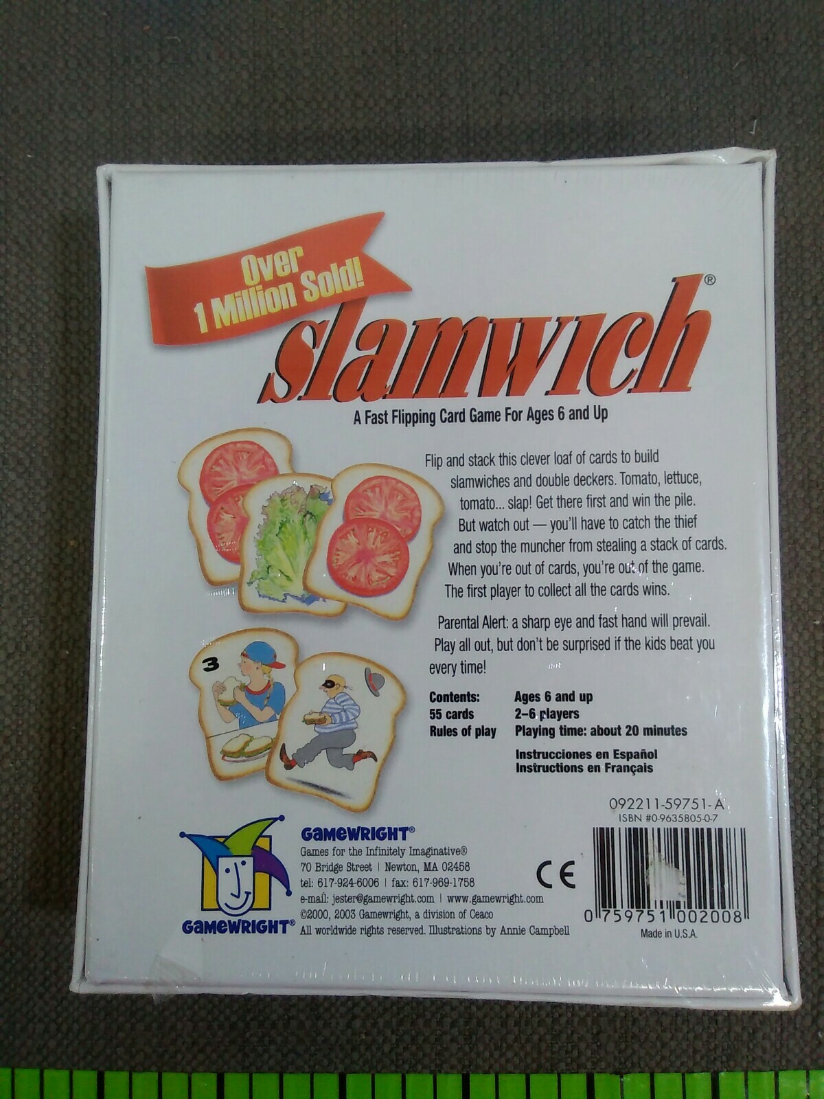 2003 Slamwich Fast Flipping Card Game Gamewright Complete S7 for sale ...