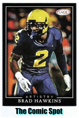 2022 SAGE ARTISTRY ~ BRAD HAWKINS #4 ~ RC ROOKIE CARD ~ MICHIGAN ...