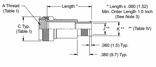 440HS030NF1103-3 Straight Backshell EMI/RFI Banding Adapter Rotatable ...