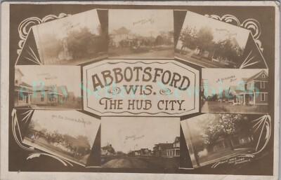 Abbotsford Wisconsin WI - MULTI-VIEW OF CITY - RPPC Postcard | eBay
