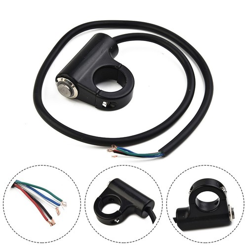Handlebar Switch Indicator light Self-locking DC 12V Aluminum alloy ...