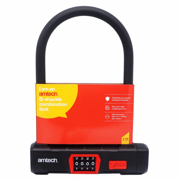 Amtech T1875 Combination Lock-Black/Red for sale online | eBay