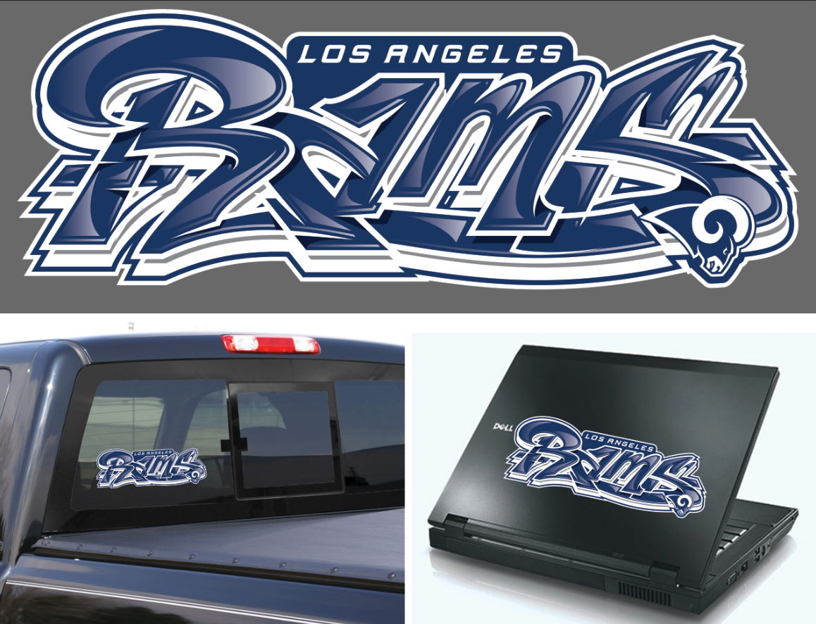 Los Angeles Rams Sticker Decal Graffiti Car Truck Window Wall Laptop Body Bumper | eBay