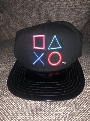 Sony PlayStation Official Embroidered Controller Hat Cap Snapback Black ...