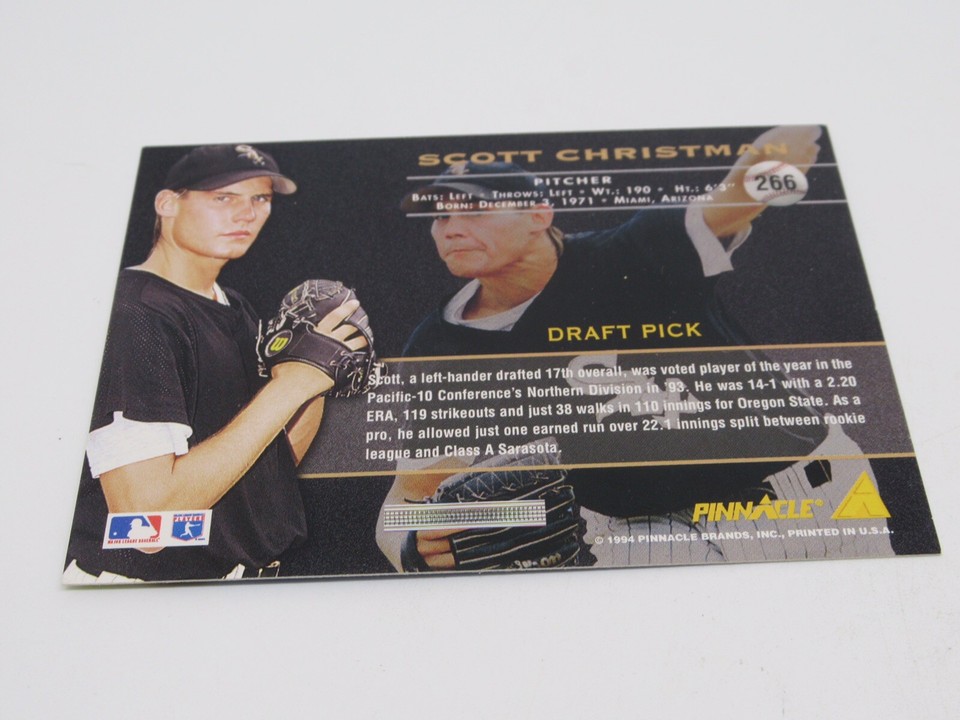 Scott Christman 1994 Chicago WHITE SOX Pinnacle #266 Baseball Card ...