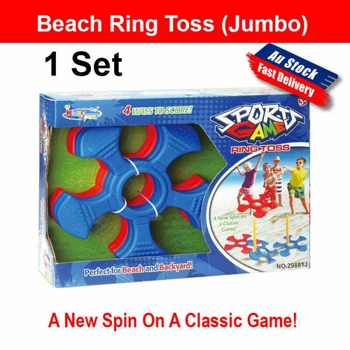 Beach Ring Toss (Jumbo) Inflatable Ring Toss Game Hoops Play Fun Beach ...