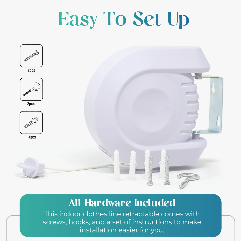 12-30m Retractable Washing Line Wall Mounted Heavy Duty Clothes Dryer ...