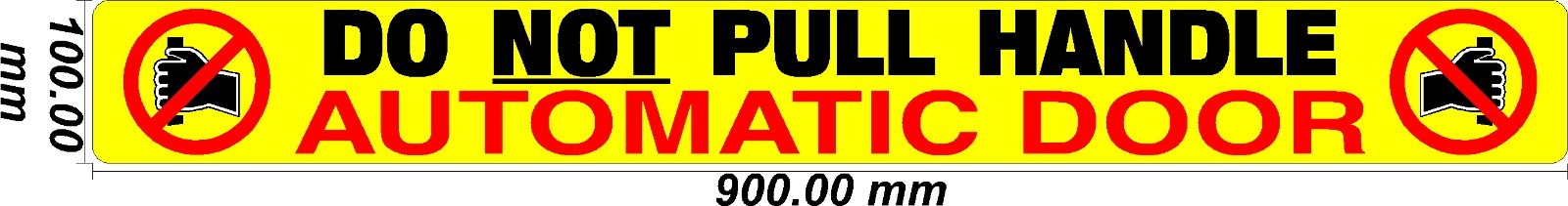 Automatic Door sticker Do Not Pull Door Handle - Taxi, Private Hire ...