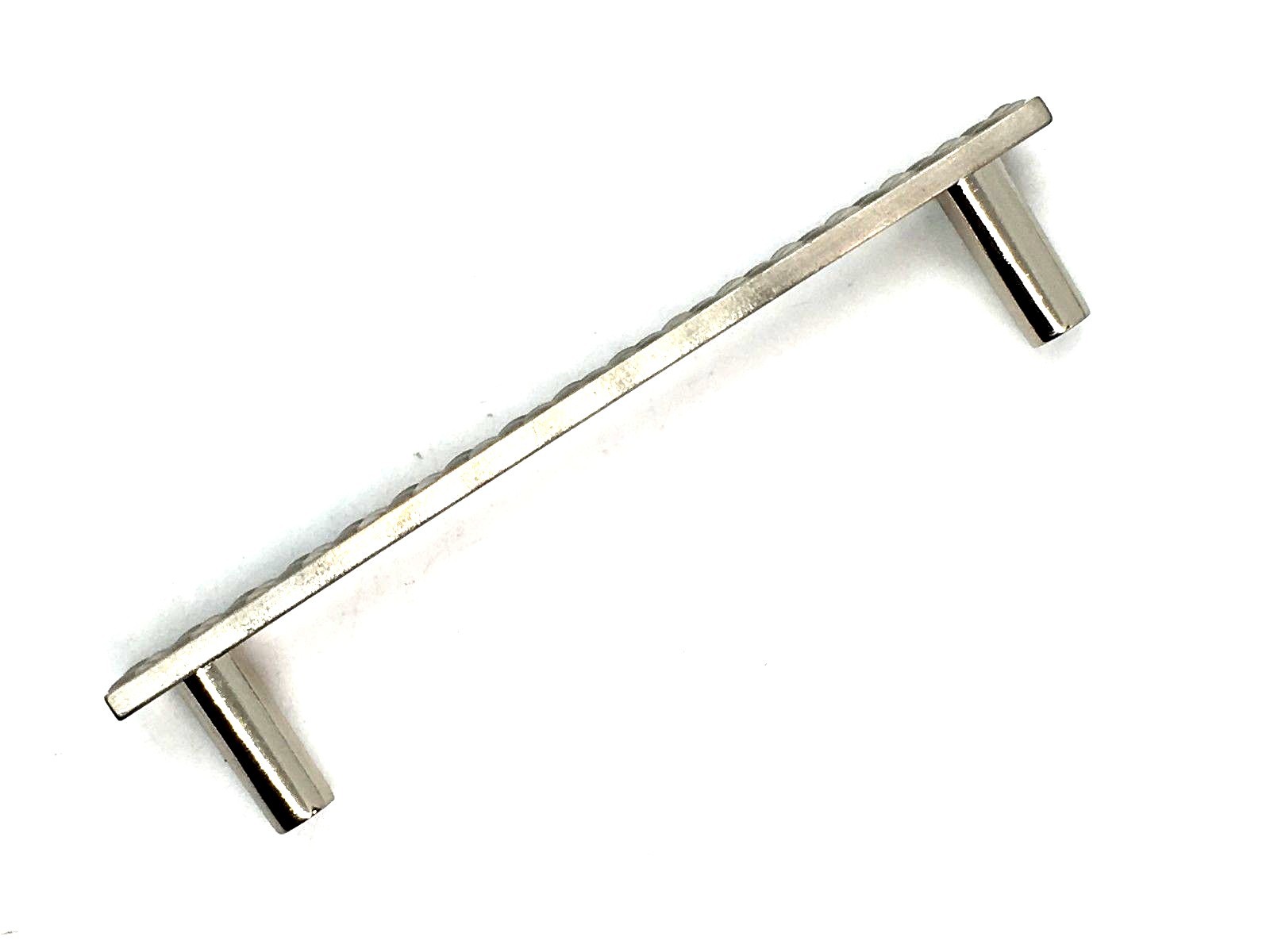 10 x CHECKER PLATE BAR HANDLES 96mm brushed nickel / chrome cupboard ...