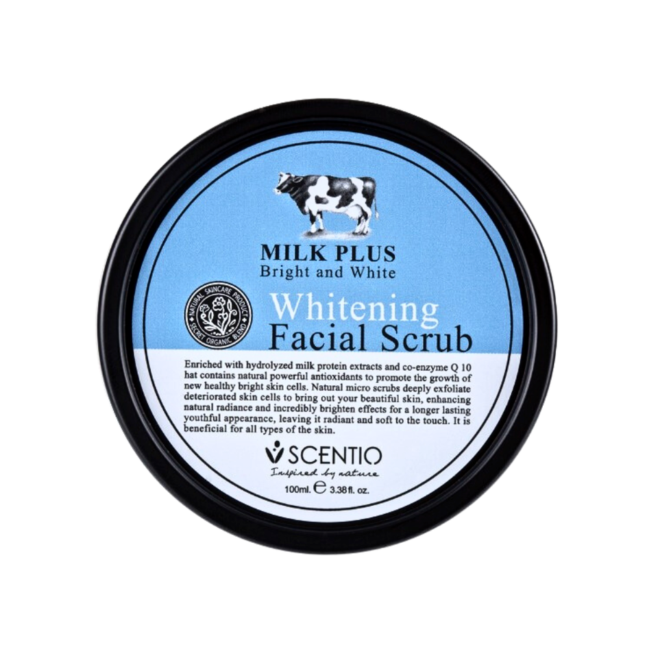 Beauty Buffet Facial Scrub Scentio Milk Plus Bright White Skin Face Q10 ...