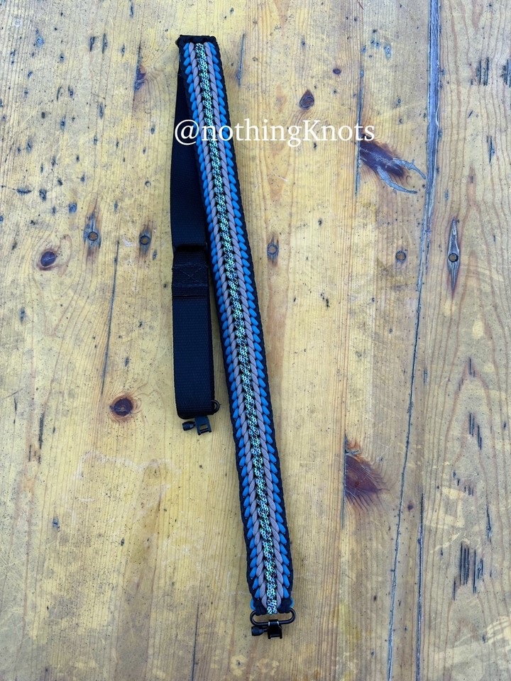 Original handmade adjustable paracord rifle sling on Tri-Lock Sling ...