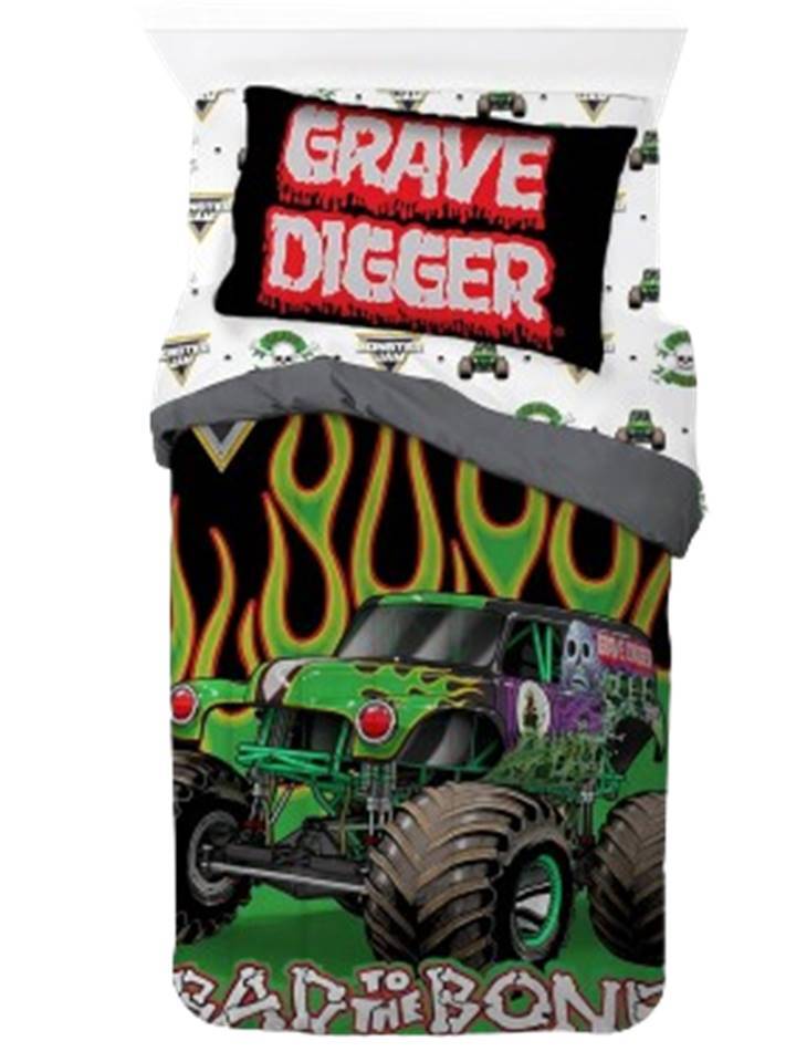 Monster Jam "Grave Digger" Kids Reversible Bed Set-W52697359174 ...