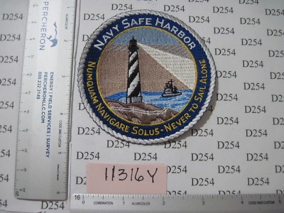 NAVY USN NAVAL Patch NAVY SAFE HARBOR Foundation NEVER TO SAIL ALONE ...