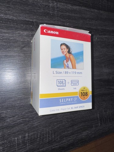 Canon Selphy KP-108IN Color Ink Paper Set 108 4x6 Sheets with 3 Toners ...